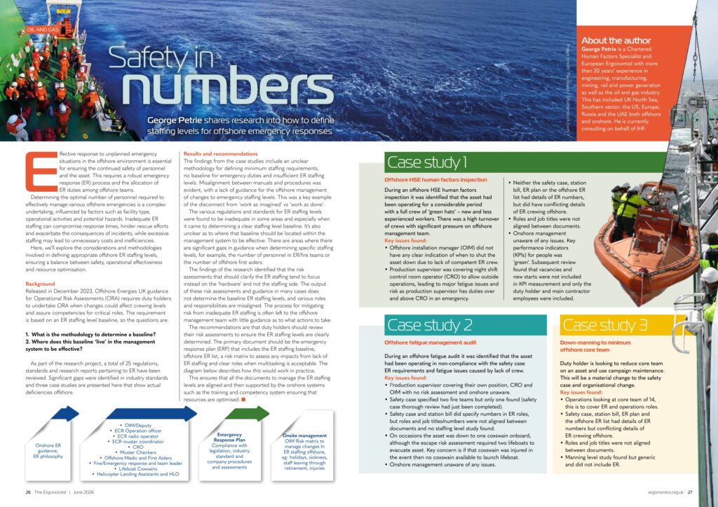 The Ergonomist June 2026 Article: Safety in Numbers (Defining Staffing ...